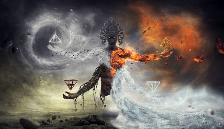 Water And Fire Wallpaper
