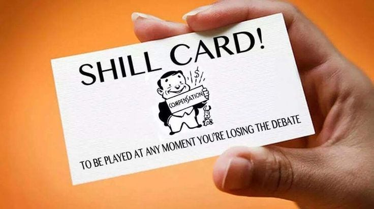 Playing the old shill card: - The Gift Of Fire - Medium