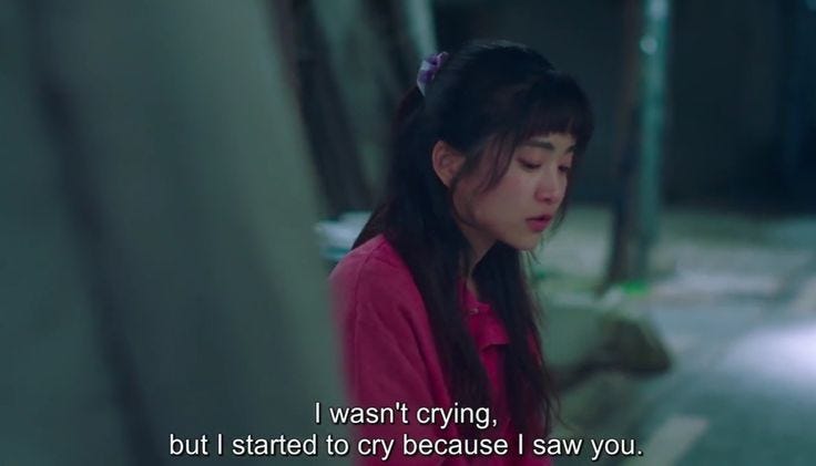 “I wasn’t crying, but i started to cry because I saw you” | by briella ...