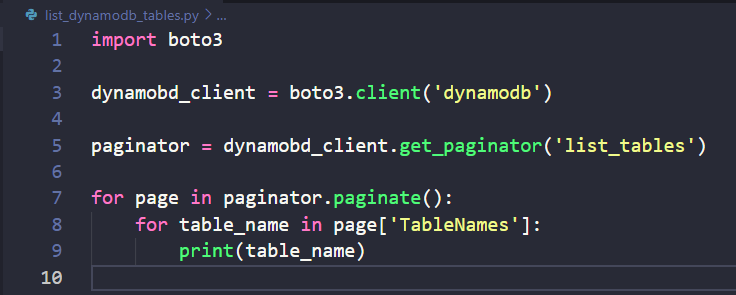 Python e Boto3_4: Listagem de tabelas do DynamoDB na AWS. | by Tiago | Medium