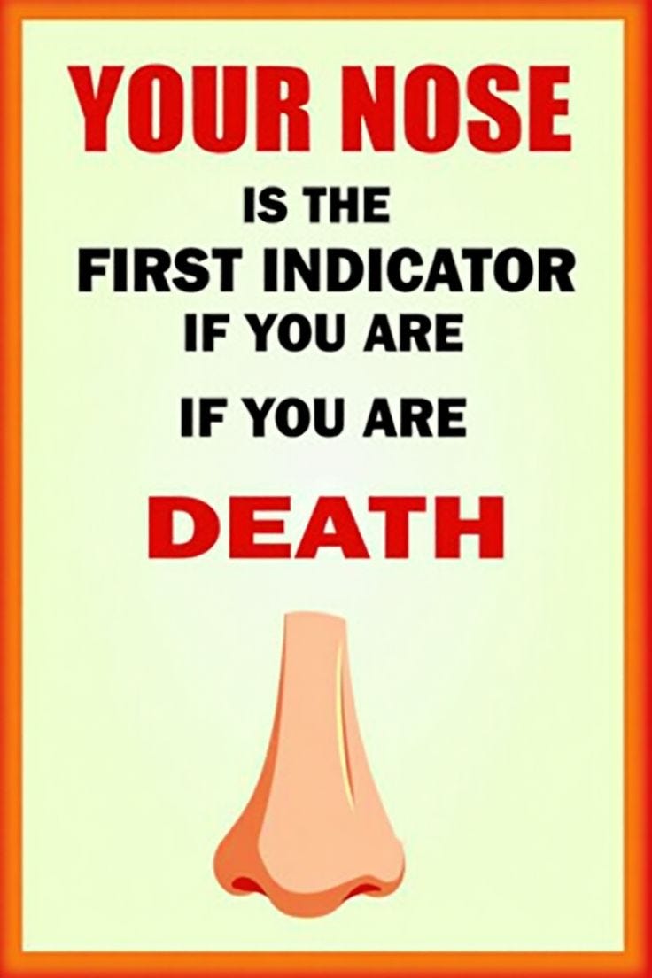 YOUR NOSE IS THE FIRST INDICATOR IF YOU ARE APPOACHING DEATH ! - Milos ...