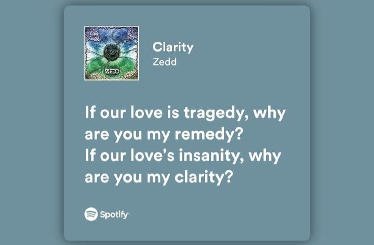 When everything was blurry, you gave me clarity. - Limerence & Delusion ...