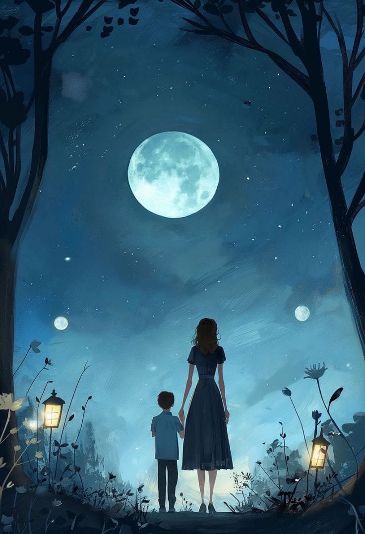 Her silent strength. Under the quiet moon tonight, | by FadilatAdegboye ...