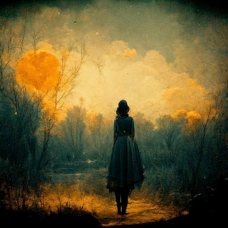 The one beyond the heavens. "Walking alone, standing apart, gazing ...