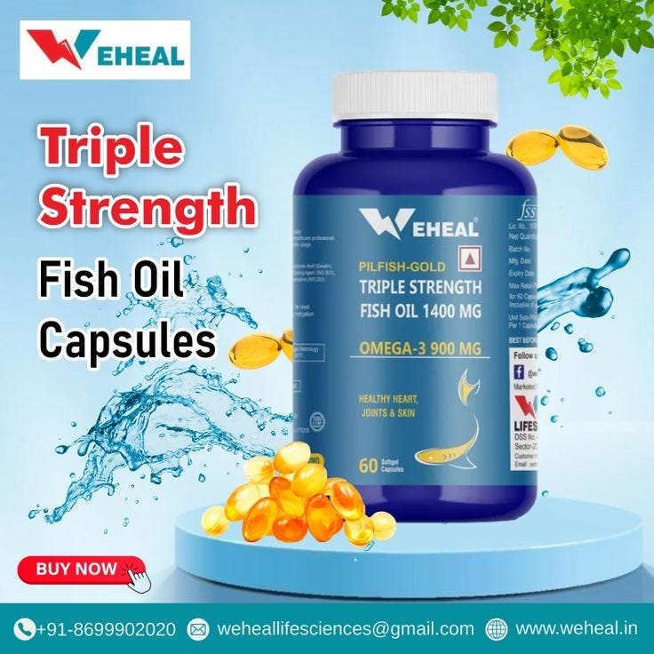 Buy Triple Strength Fish Oil Capsules Online | Weheal | by Weheal | May, 2024 | Medium