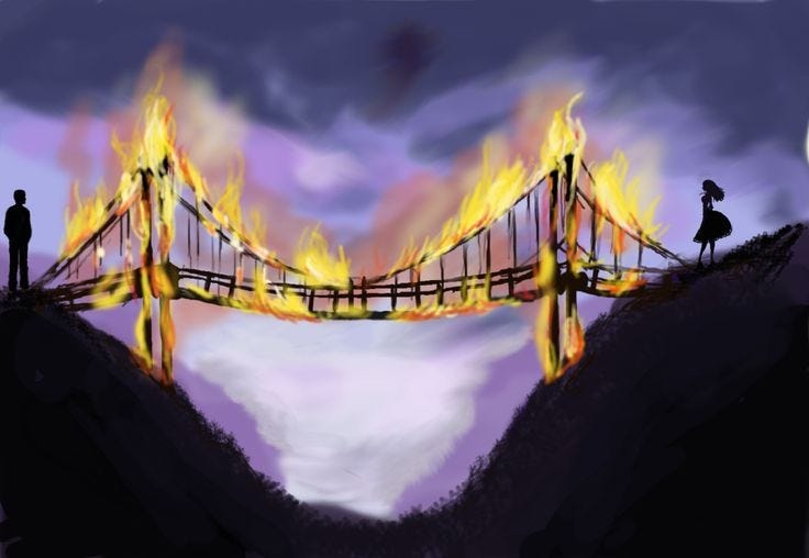 Light from a burning bridge | by Zelle ♡ | Medium