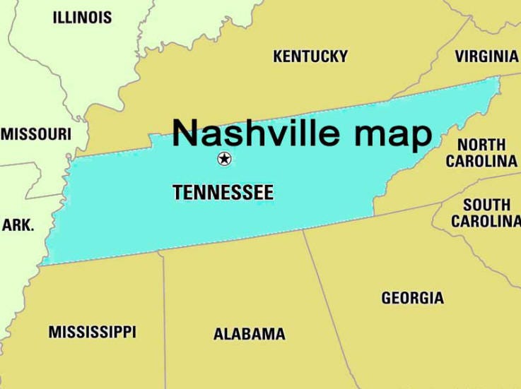Tennessee map - Amrlabban - Medium