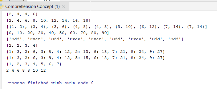 Comprehension in Python in very short notes. | by Amit Upadhyay | Medium