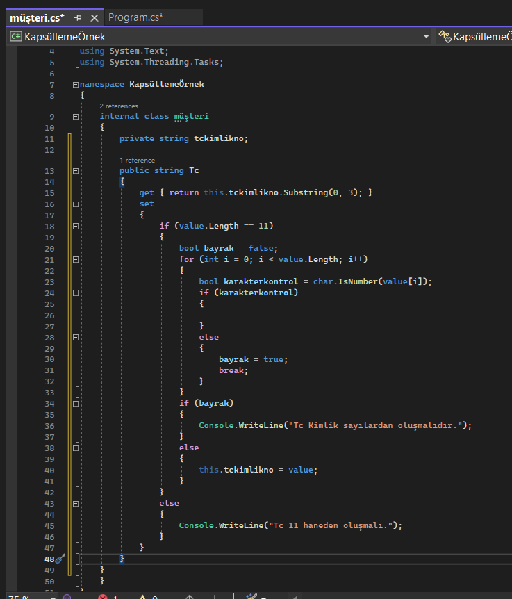 C# Dilinde Kapsülleme Örnek (encapsulation) - Halil Kurel - Medium