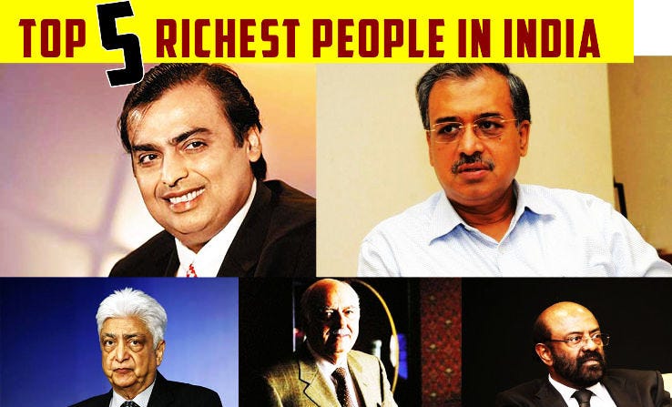 Top 5 richest person in India.. | by Sowmiya | May, 2025 | Medium
