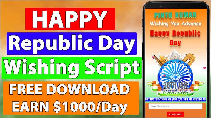 REPUBLIC DAY 2020 WISHING SCRIPT FOR BLOGGER / WORDPRESS FREE DOWNLOD ...