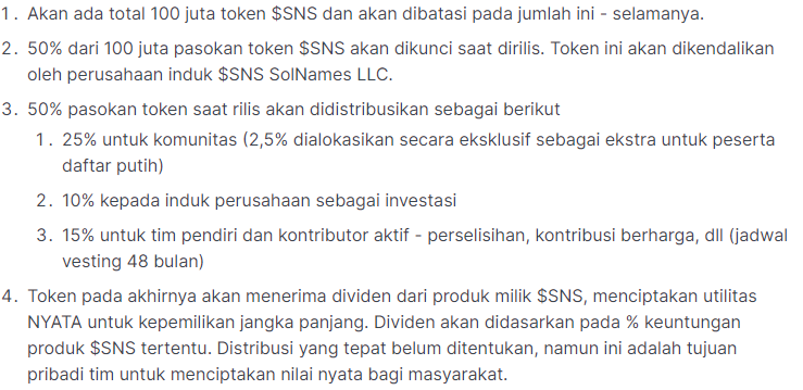 Governance/Pemerintahan $SNS (Indonesia Language) | by Fasthunter | Medium