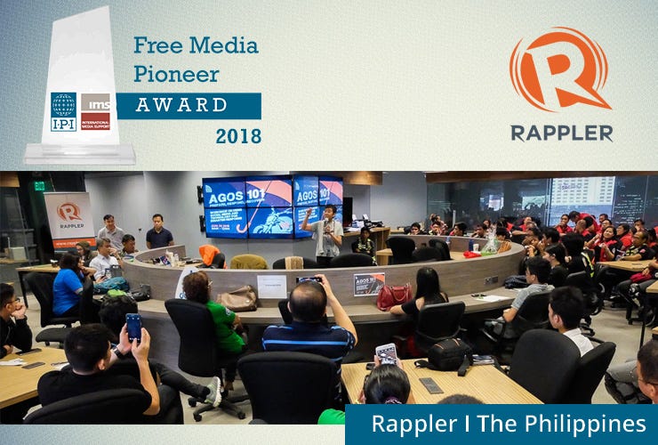 Philippine news site Rappler recognized as 2018 Free Media Pioneer | by ...