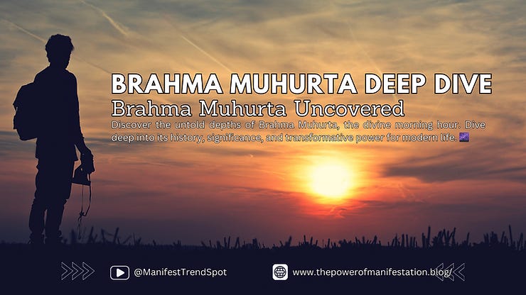 Brahma Muhurta Uncovered: A Deep Dive into the Sacred Morning Hour 🌅 ...