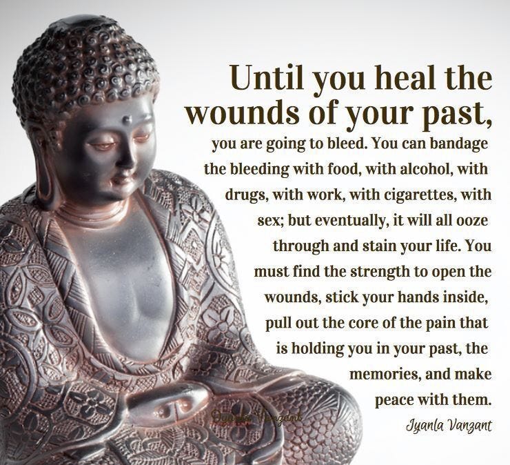 Digging into your past wounds. So recently, I told you that I started ...