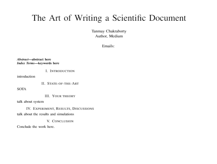 The Art of Writing a Scientific Document | by Tanmay Chakraborty | Medium