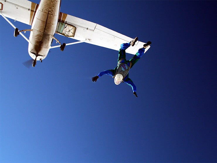 An introduction to skydiving. Sebastien Lenormand, who demonstrated ...