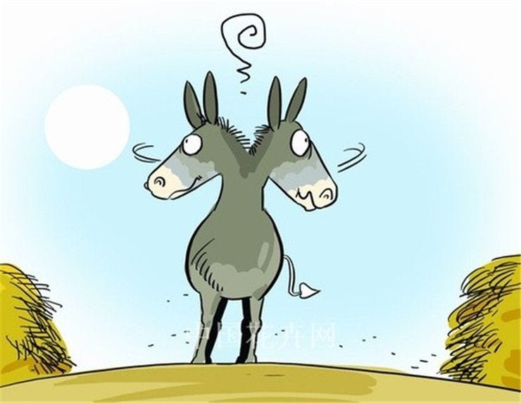 Buridan’s Ass. Buridan’s Ass is a famous paradox… | by laviniap | Medium