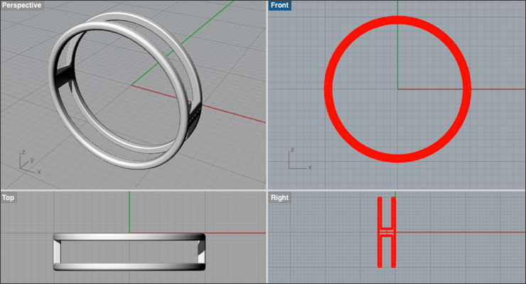 Create a Two-Banded Ring in Rhino 3D | by Tali Weissberger | Drawing Post