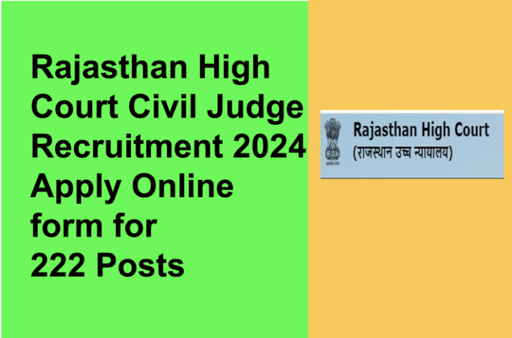 Rajasthan High Court Civil Judge Recruitment 2024 — Apply Online form for 222 Posts | by Dheeraj ...