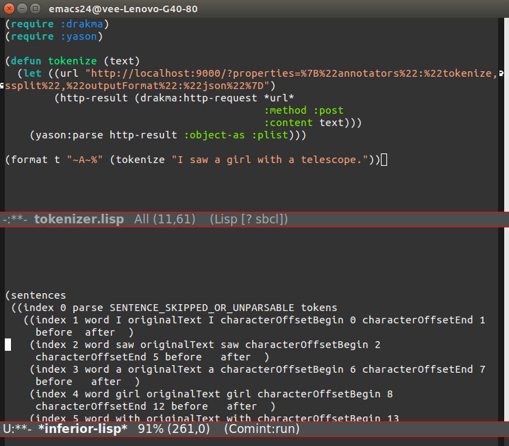 Using CoreNLP server from Common Lisp | by Vee Satayamas | Medium