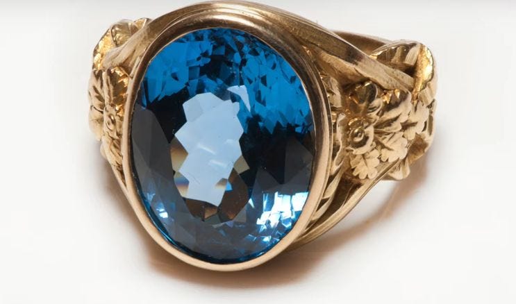 The “blue” of sapphire rings. Although not many people could afford ...