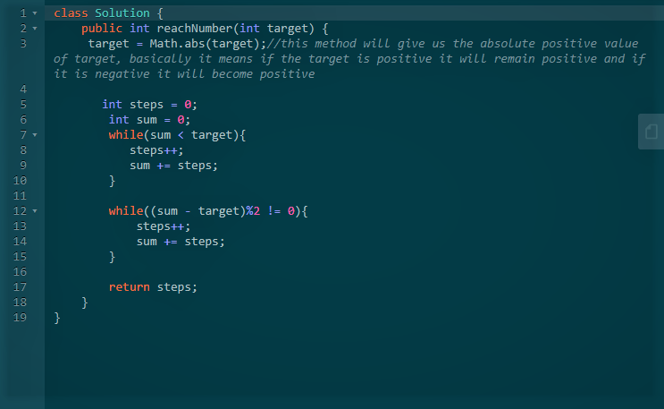 754. Reach a Number (Solution || Leetcode medium|| Java) | by ...