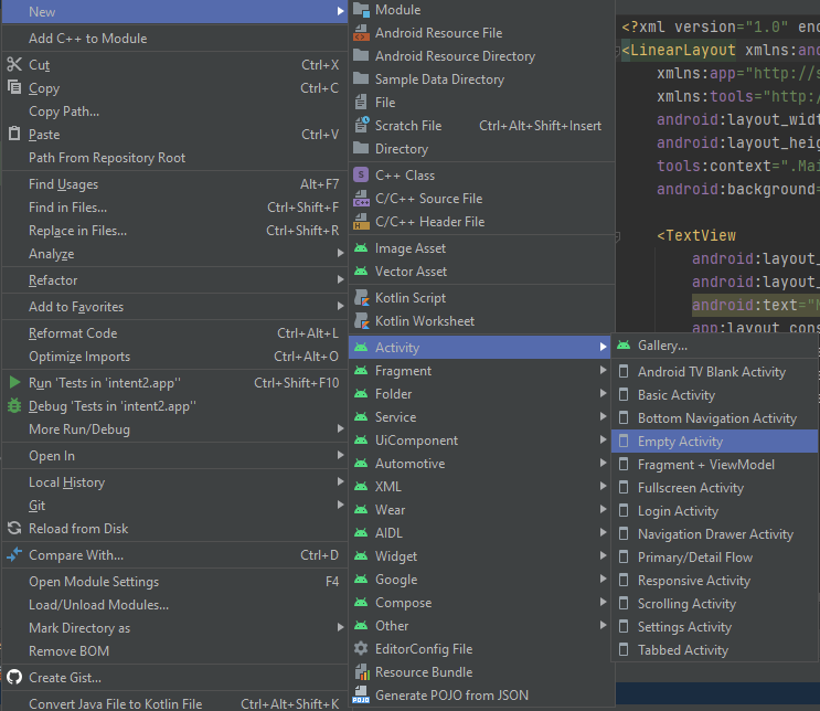 Cara mengubah Intent Layout pada Android Studio | by Nafio Putra | Medium