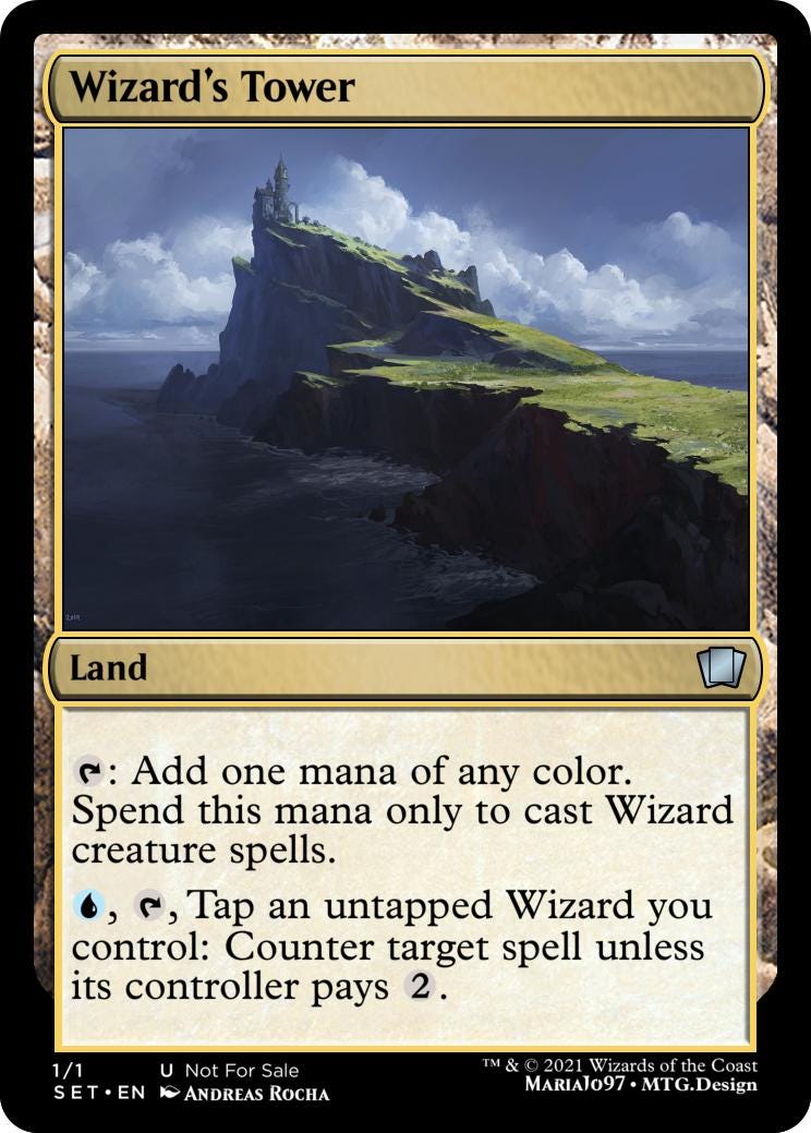 Wizard’s Tower (MtG custom card) - José María Del Hoyo - Medium