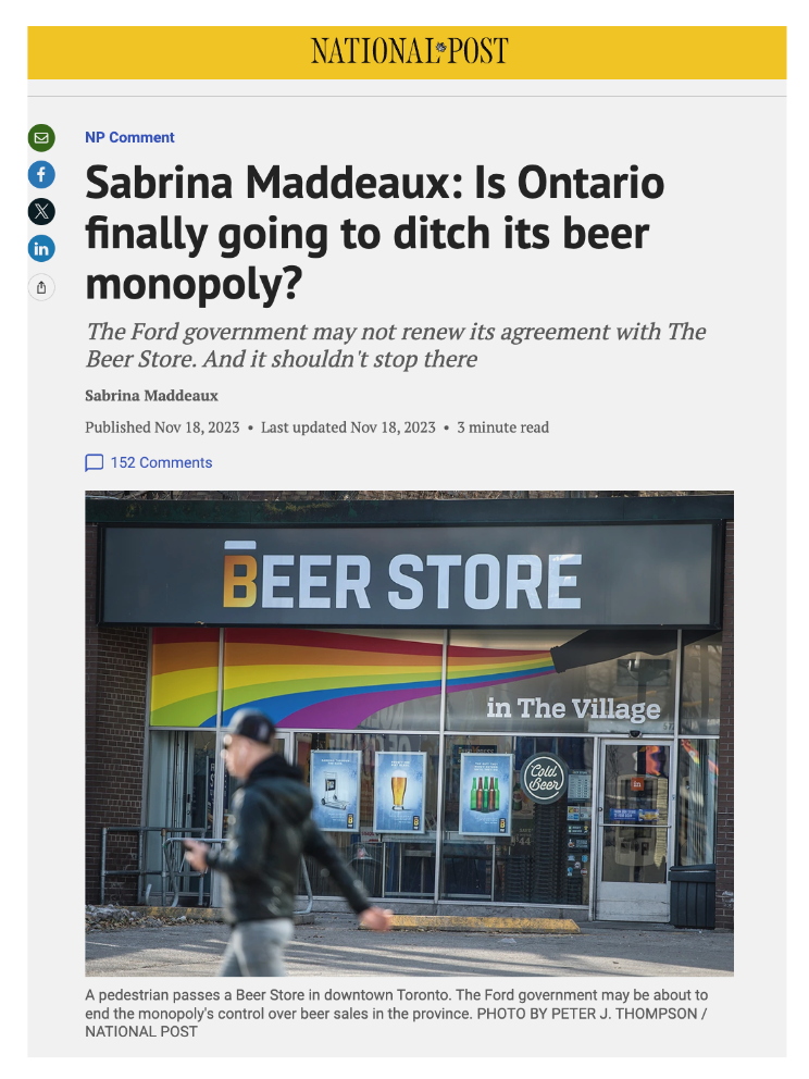 ‘Pour’ Decisions: Is Ontario’s Beer Store Monopoly on the Rocks? | by ...