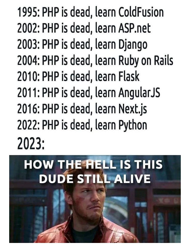 PHP is dead, or is it?!?!?!. PHP is far from dead, it’s alive and… | by ...