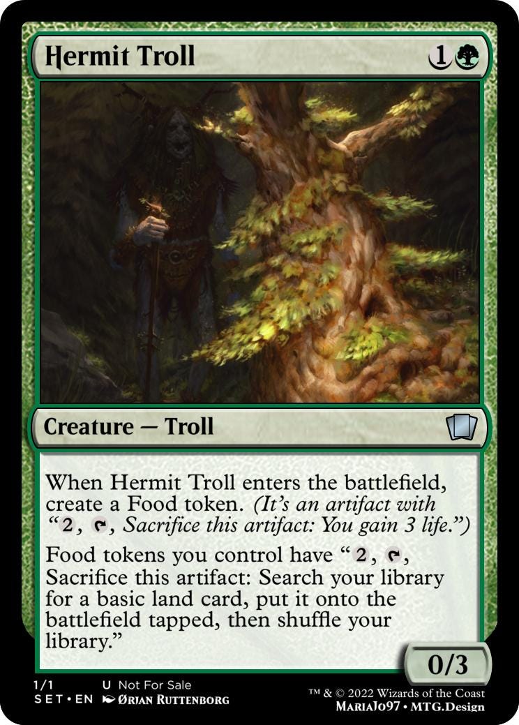 Hermit Troll (MtG custom card) - José María Del Hoyo - Medium