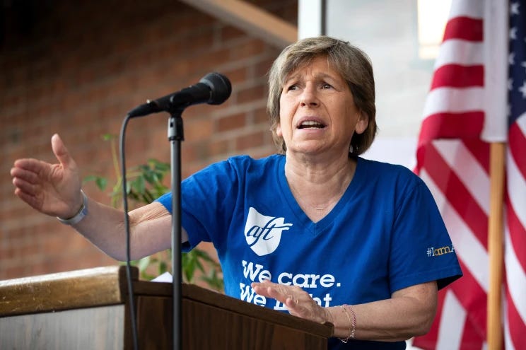 Teachers Union Chief Randi Weingarten and Past Chief Albert Shanker in ...