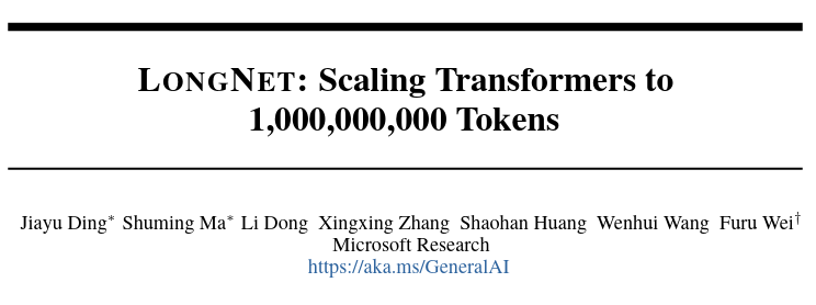 〈論文研討〉LONGNET: Scaling Transformers to 1,000,000,000 Tokens | by 曹灝翰 | Medium