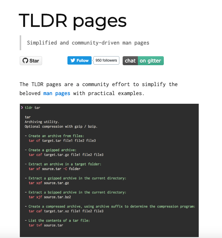 tldr：Linux簡化版指令說明. 在Laravel China看到命令行神器 — tldr 和… | by 吳致賢（Jhih-Sian ...