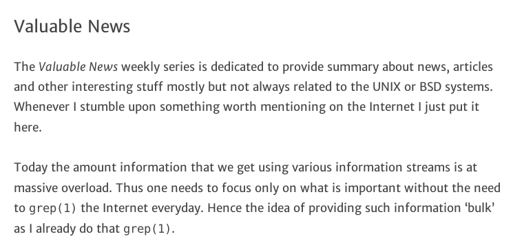 Valuable News — 2019/07/29. The latest 𝗩𝗮𝗹𝘂𝗮𝗯𝗹𝗲 𝗡𝗲𝘄𝘀 —… | by vermaden ...