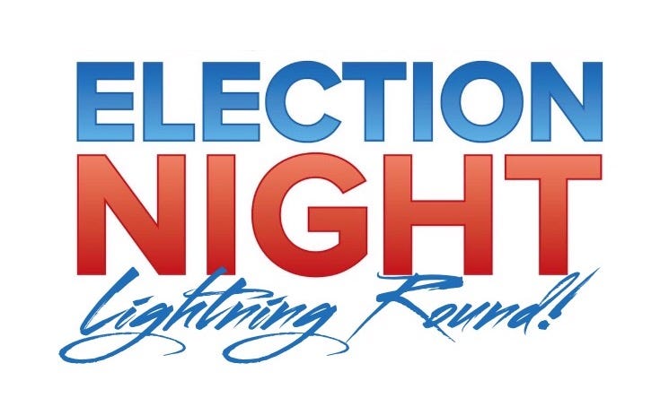 Election Night: Lightning Round!. [Game show theme plays.] | by Rob ...