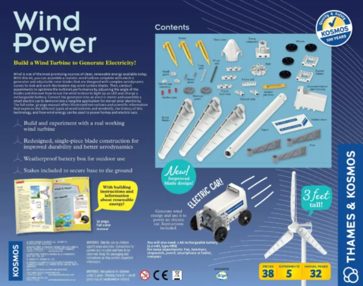 Wind Power STEM Science Kit — V 4.0 Thames and Cosmos - Curiouskidzz ...