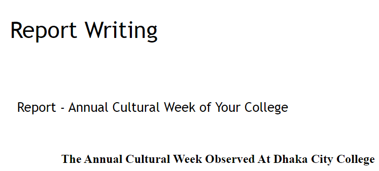 Report — Annual Cultural Week of Your College - Education Blog for ...