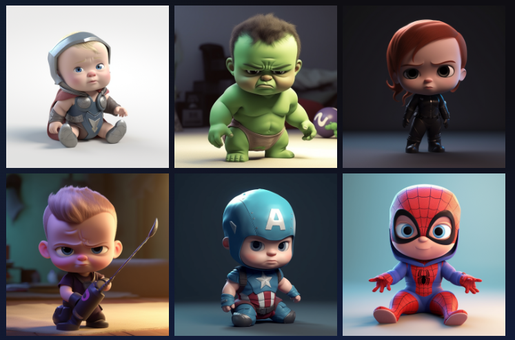Mavel Heroes as a baby - Phaella - Medium