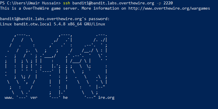 Bandit Level 1 → Level 2 | OverTheWire - Umair Hussain - Medium Bandit Level 1 → Level 2 | OverTheWire - Umair Hussain - Medium