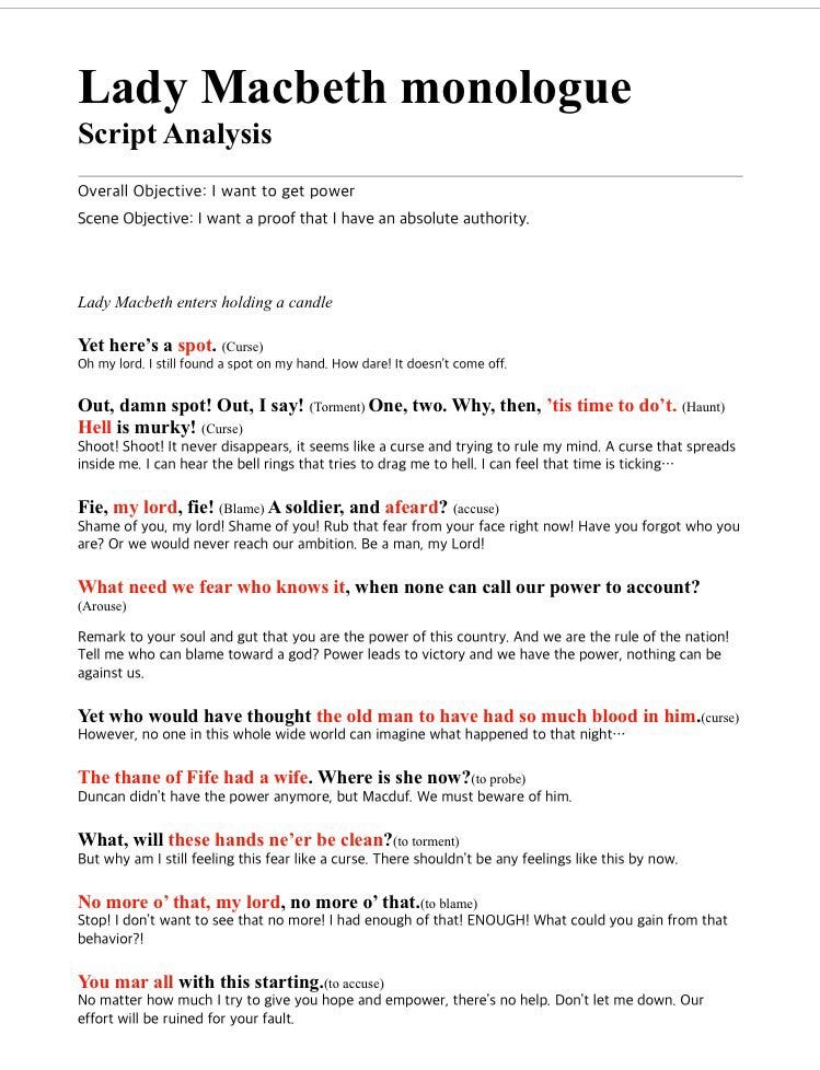 How to LIVE as a character : Script Analysis | by Ami Ogura | Medium