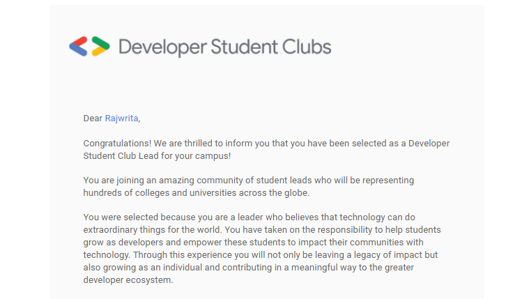 The start of my Developer Students Club Lead journey! | by Rajwrita ...