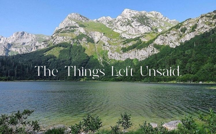 The Things Left Unsaid.. “Meeting you was like listening to a… | by potatomeals | Medium