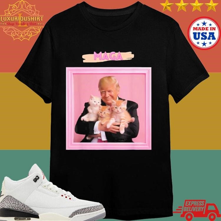 Official Donald Trump Pink Color And Cute Kittens And Cats Best Maga T ...