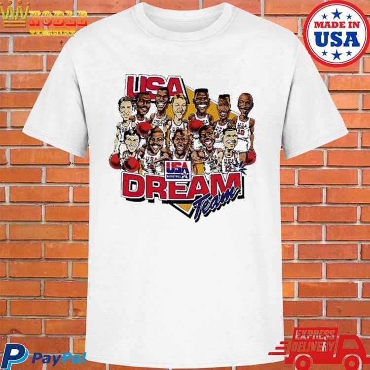 Official Usa dream team 1992 caricature T-shirt - NobleteeShirt - Medium
