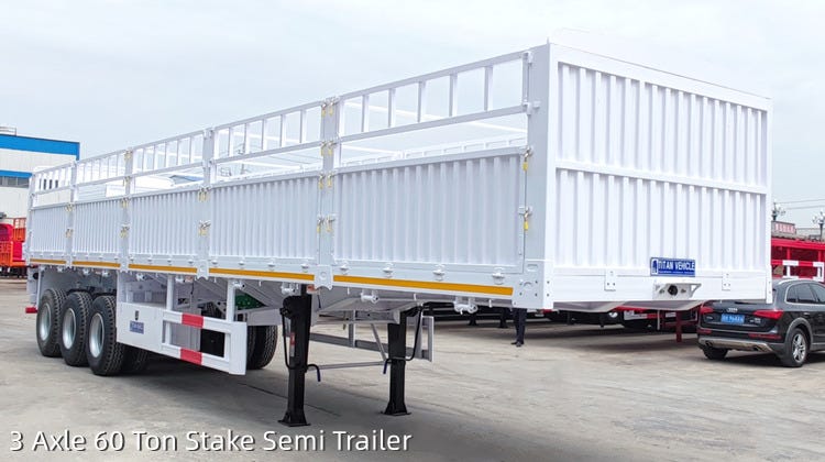 3 Axle 60 Ton Stake Semi Trailer. 3 Axle 60 Ton Stake Semi Trailer ...