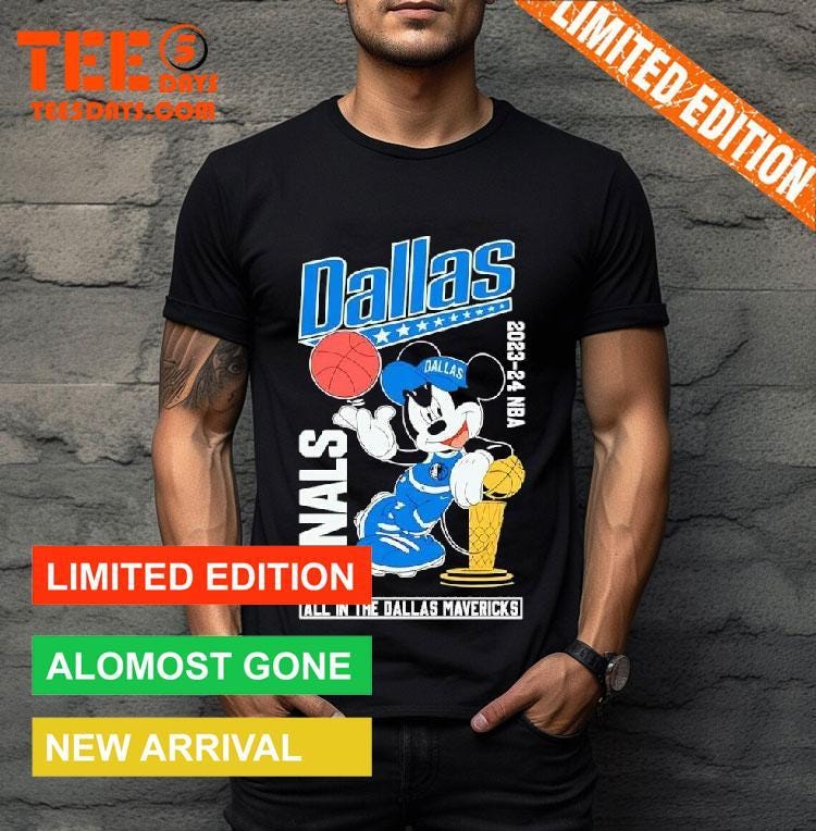 Mickey 2024 Nba Finals All In The Dallas Mavericks Basketball Shirt ...