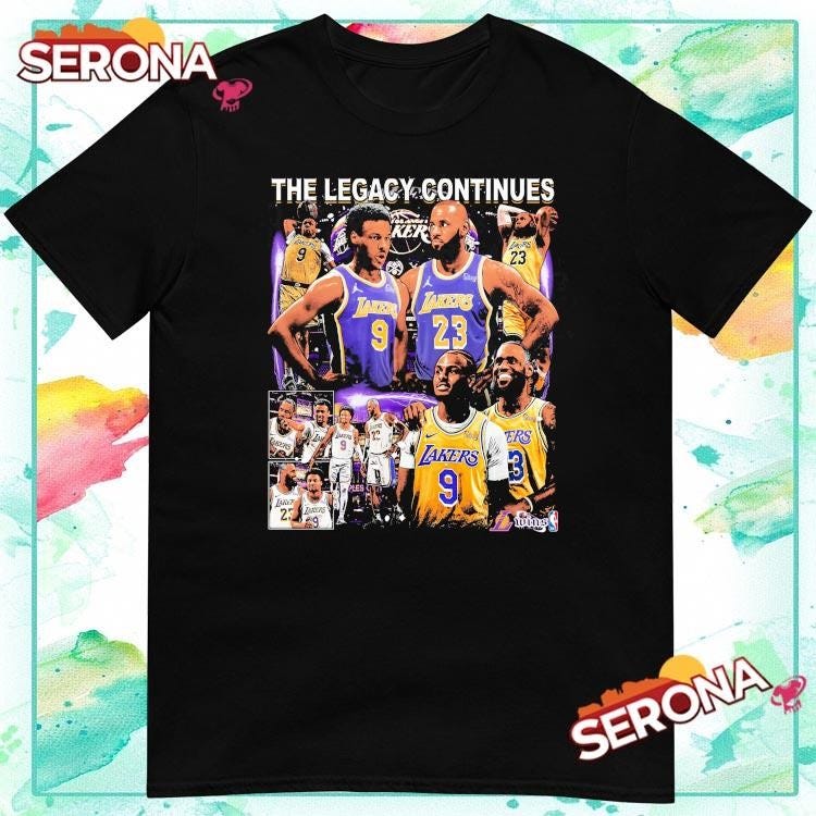 Los angeles larkers the legacy continues shirt - Serona Store - Medium