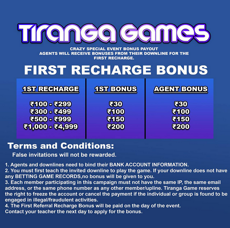 TIRANGA UPDATED RECHARGE BONUS!!! | by Samira Sigh | May, 2024 | Medium